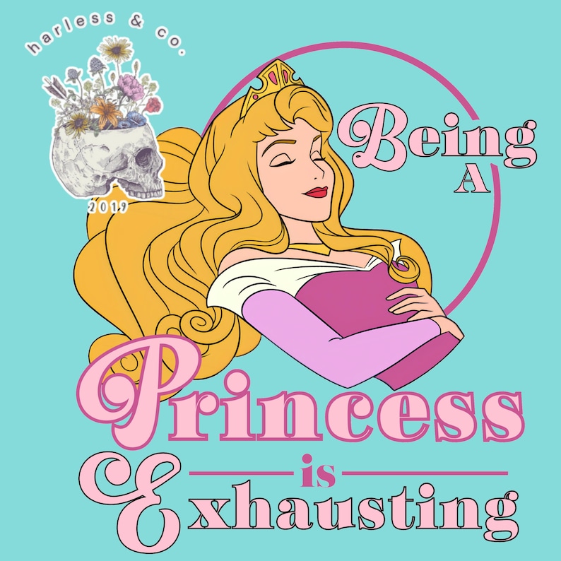 Exhausted Princess SVG PNG JPG - Digital File - Etsy