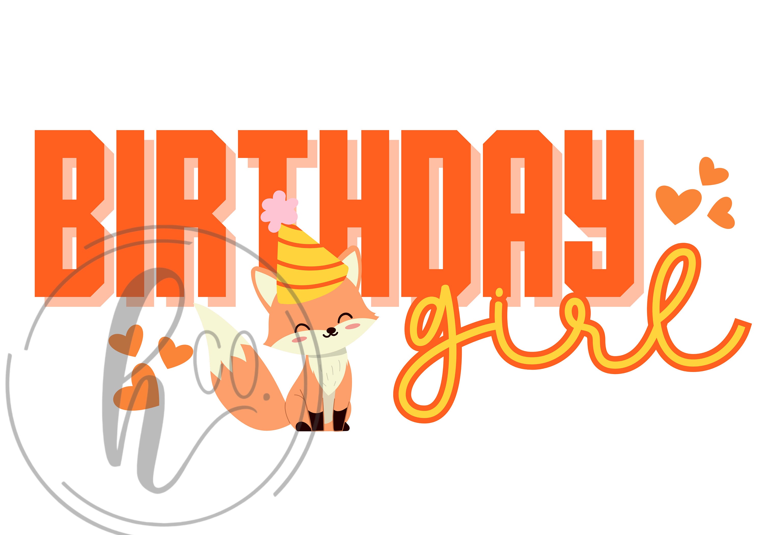Fox Birthday Girl PNG, SVG for Birthday Shirts, Posters and More! - Etsy
