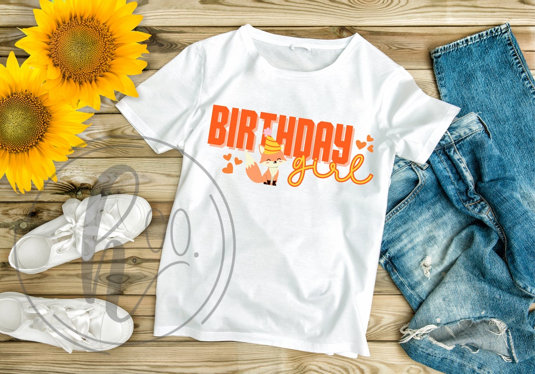 Fox Birthday Girl PNG, SVG for Birthday Shirts, Posters and More! - Etsy