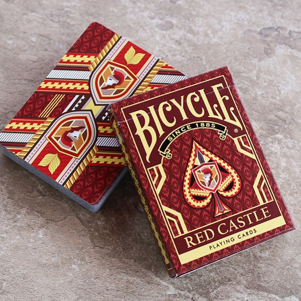 Red Castle Playing Cards - Etsy