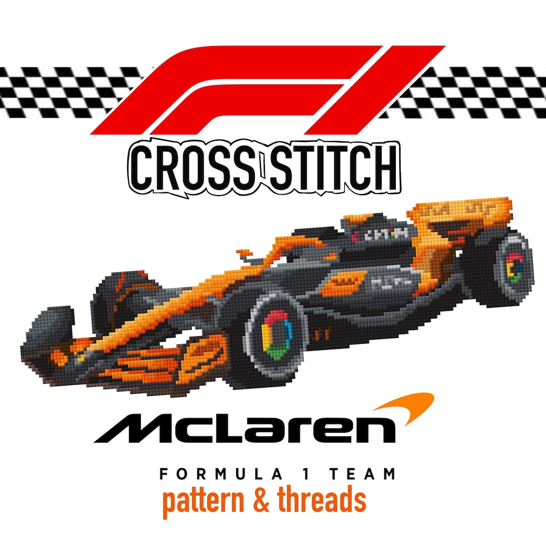 F1 Mclaren 2024 Cross Stitch Pattern - Etsy
