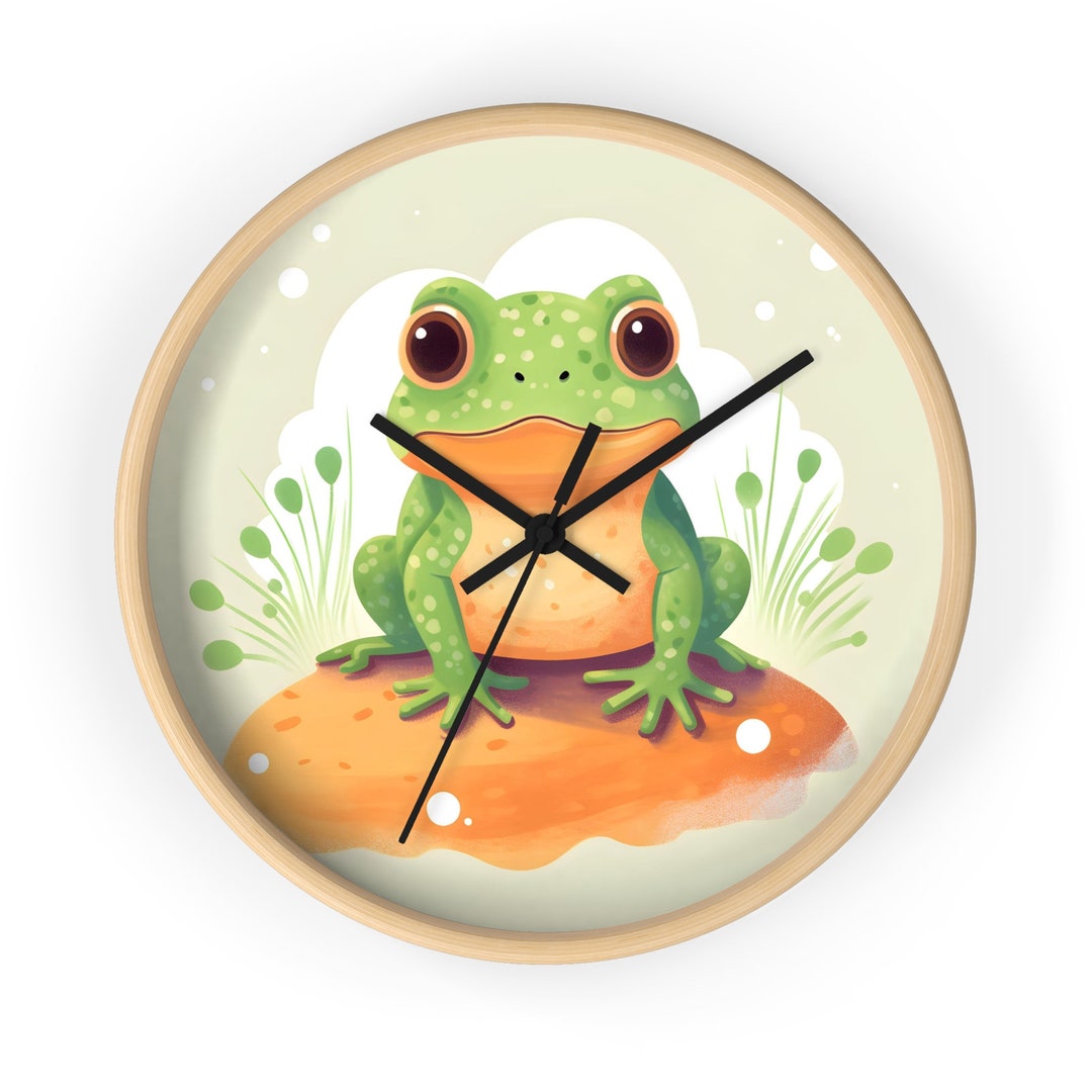Whimsical Frog Wall Clock for Kids' Room or Nursery A - Etsy