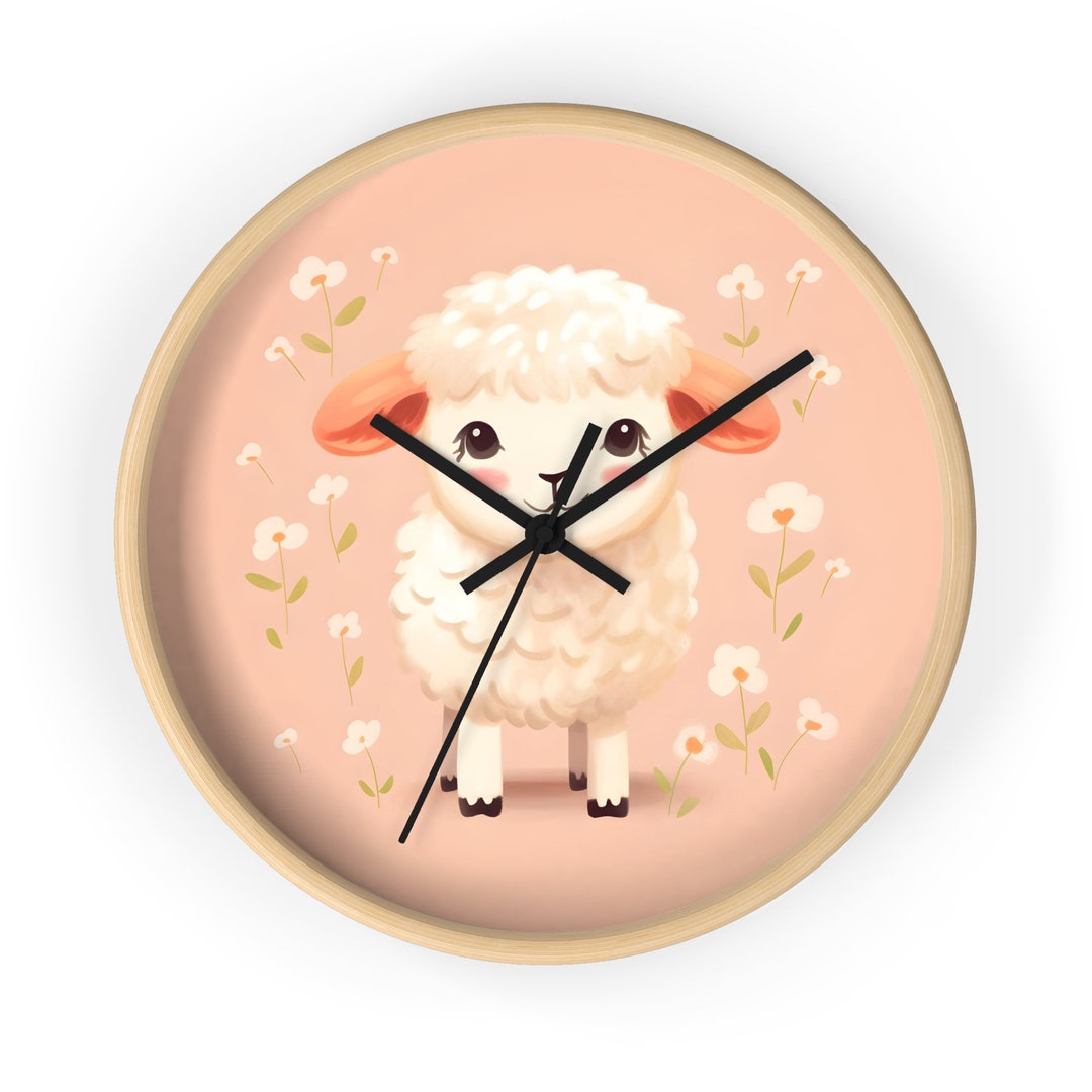 Charming Sheep Wall Clock With Cute Colors for Kids Room - Etsy