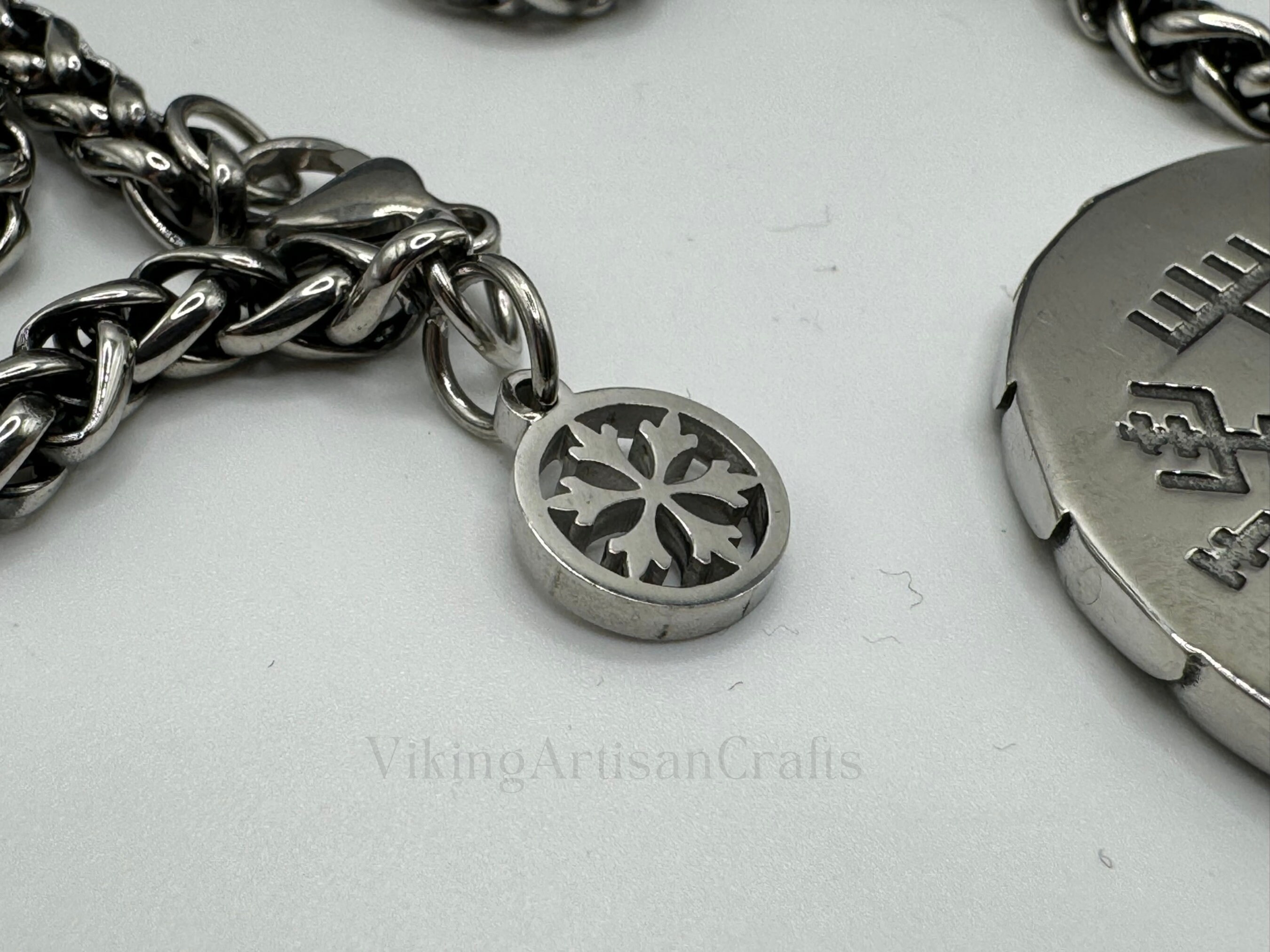 Viking Valknut Necklace, Vegvisir Pendant, Ouroboros Midgard Serpent ...