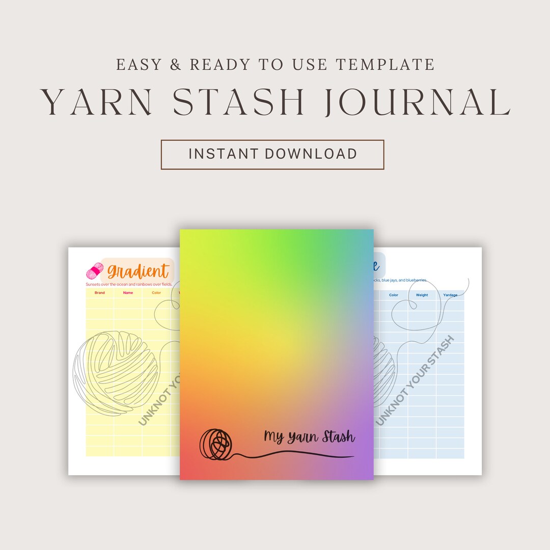 Yarn Stash Organizing Journal by Color - Etsy
