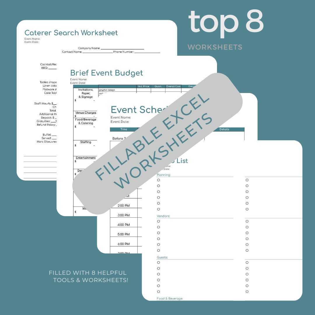 Top 8 Event Planning Tools - Fillable - Etsy