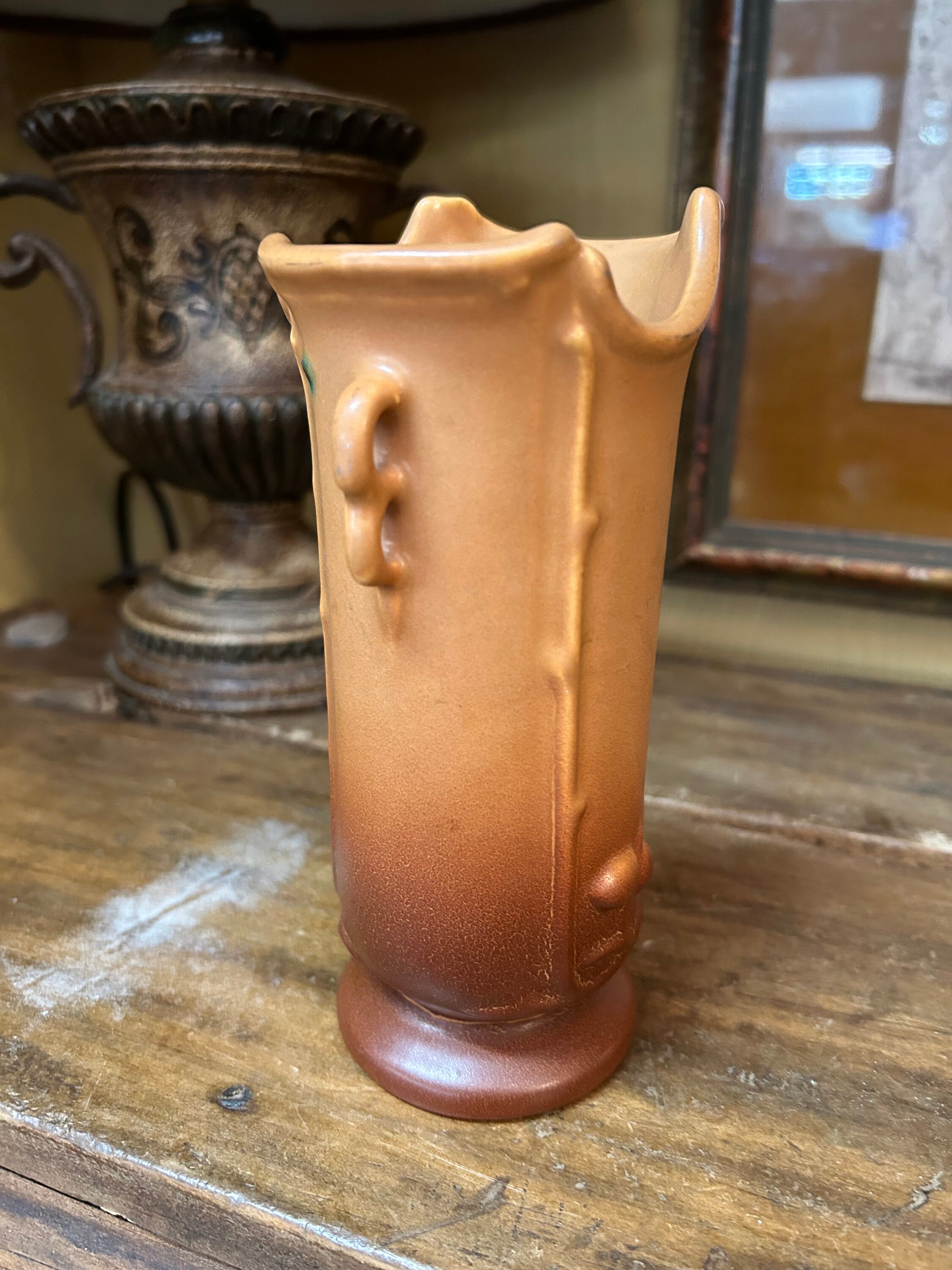 1930's Weller oak Leaf Brown Art Deco Water Vessel Jug Vase ...