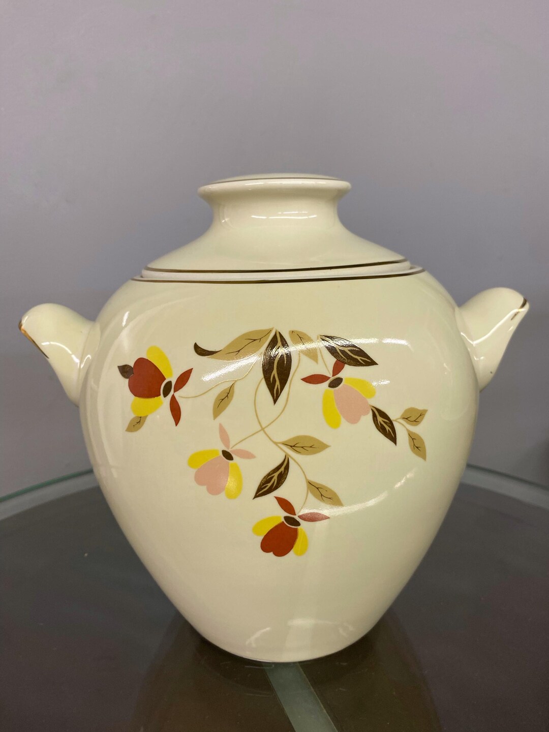 Hall China "autumn Leaf" Zeisel Style Cookie Jar. Fall Autumn Cookie ...