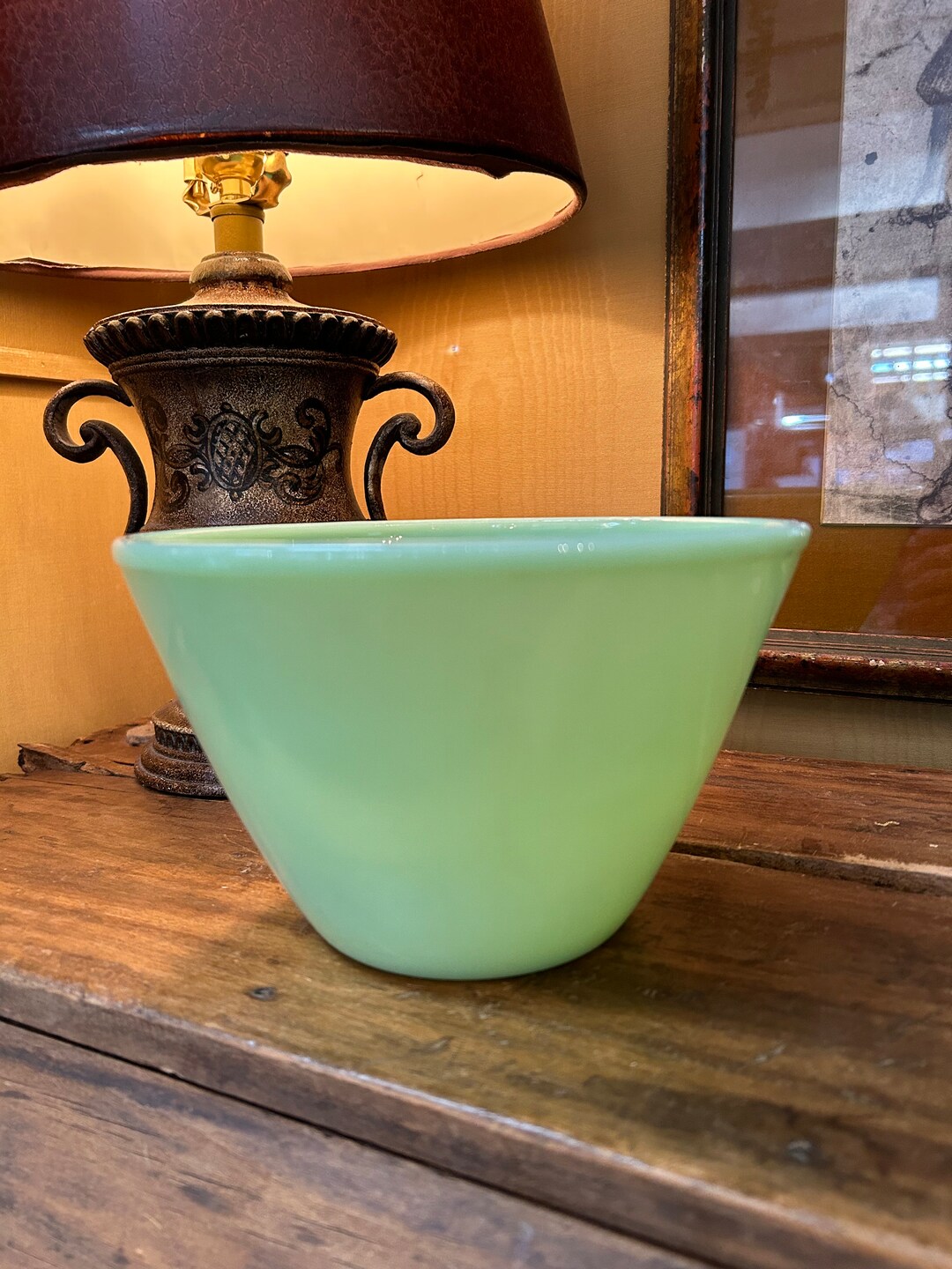 Vintage 1940s Jadeite Green Fire King Splash Proof Mixing Bowl Oven ...