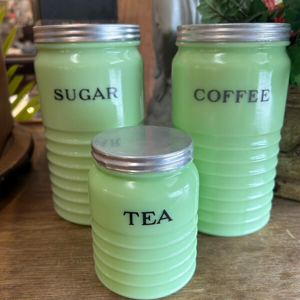 Jadeite Canister Set - Etsy