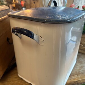 Vintage Bread Box. Vintage Enamel Bread Box. Large Enamel Bread Box ...