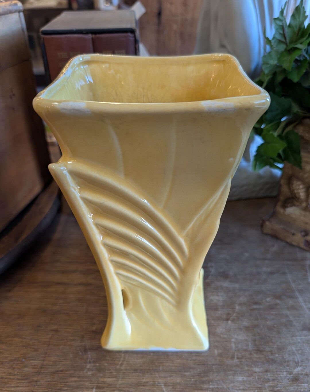 Mccoy Art Deco Sunny Yellow Vase/planter - Etsy