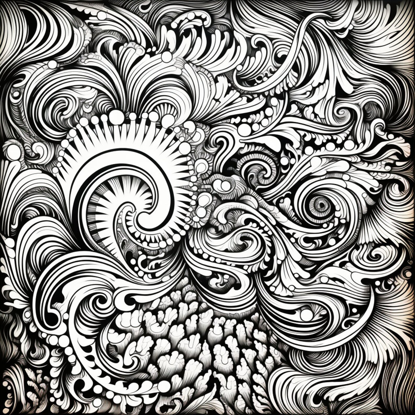 Designdistinct 5 Hypnotic Coloring Pages - Etsy