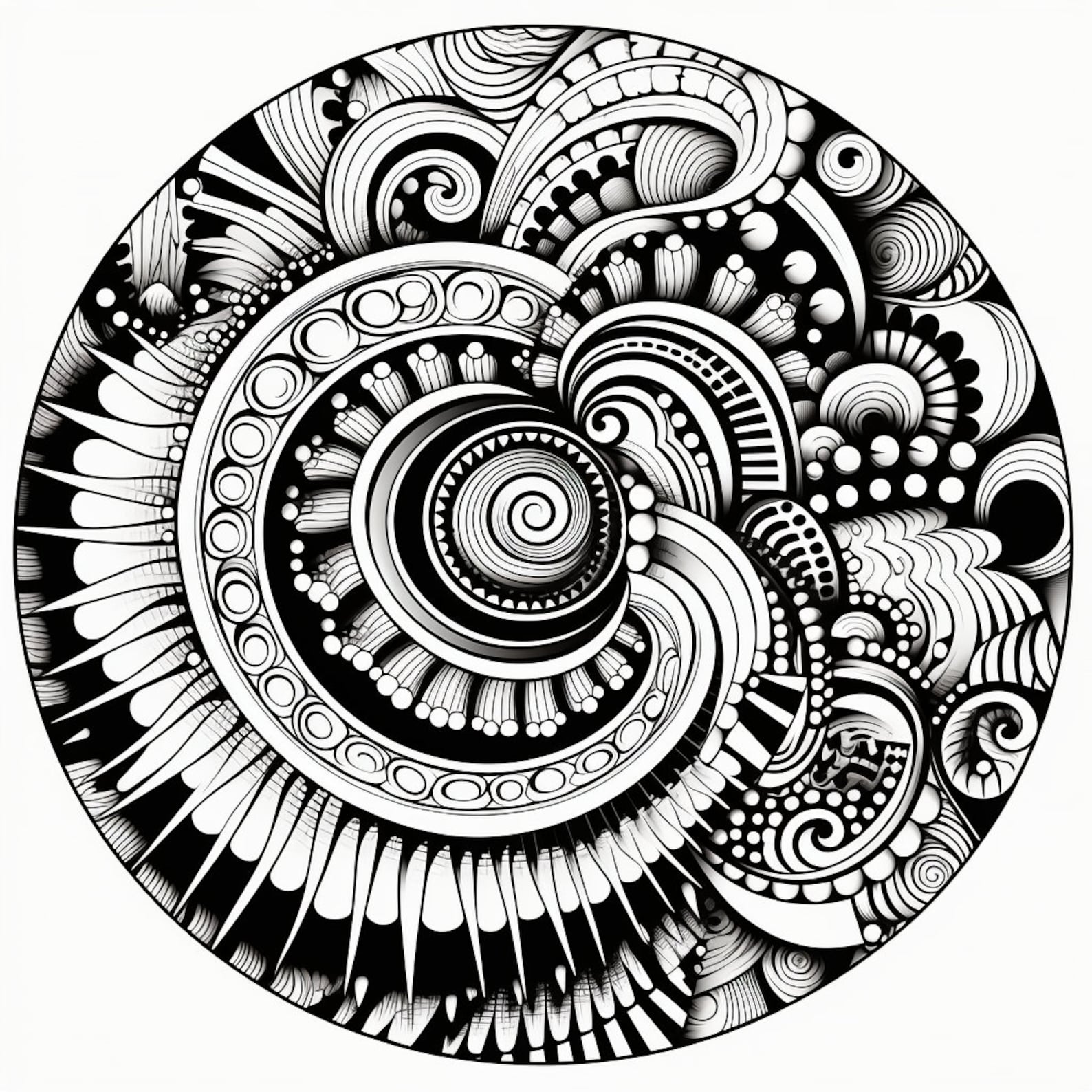 Designdistinct 5 Hypnotic Coloring Pages - Etsy