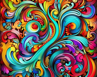 Designdistinct 5 Hypnotic Coloring Pages - Etsy