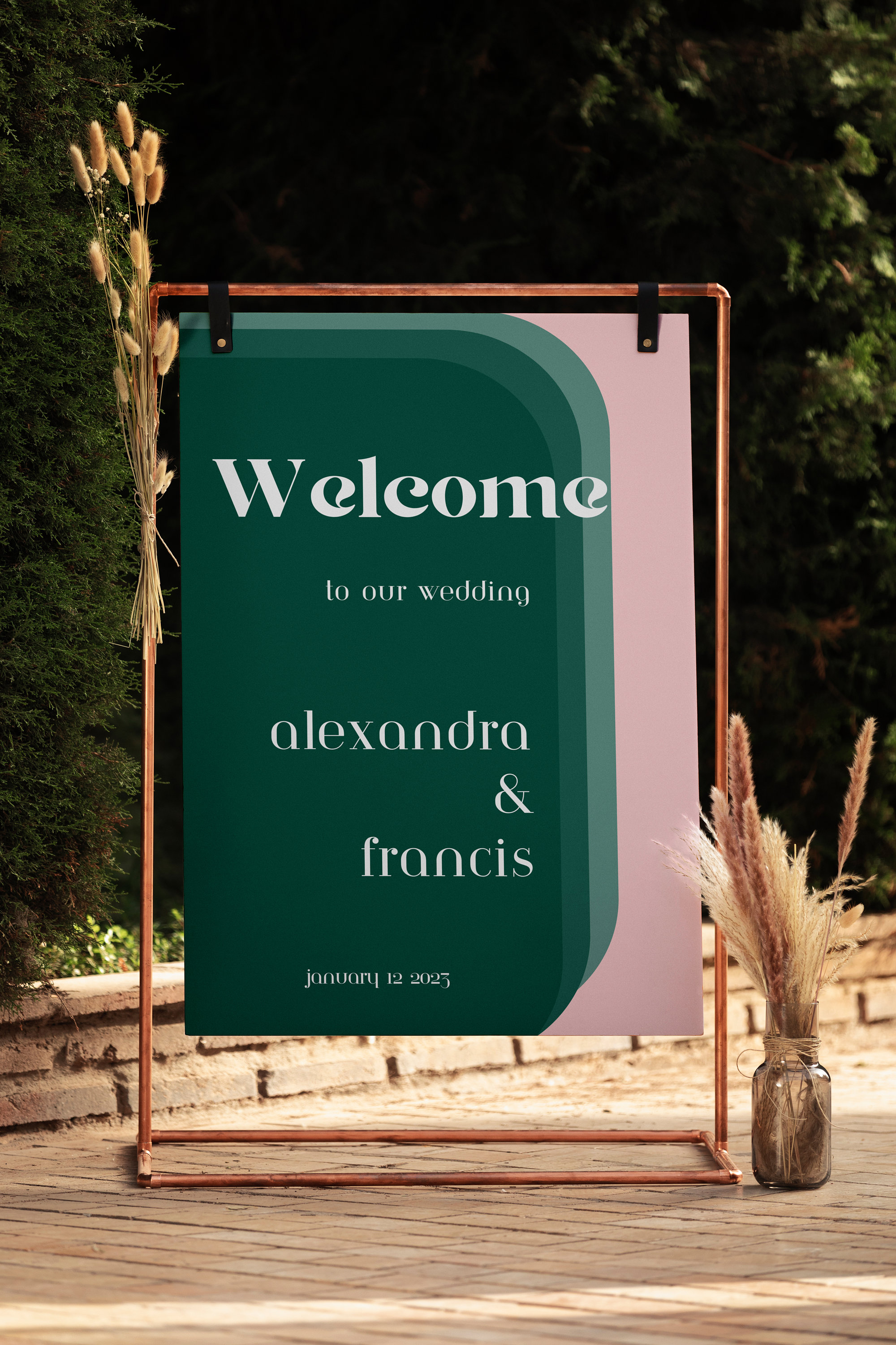 Fun Wedding Sign Template | Colorful Welcome Wedding Sign | Wedding ...