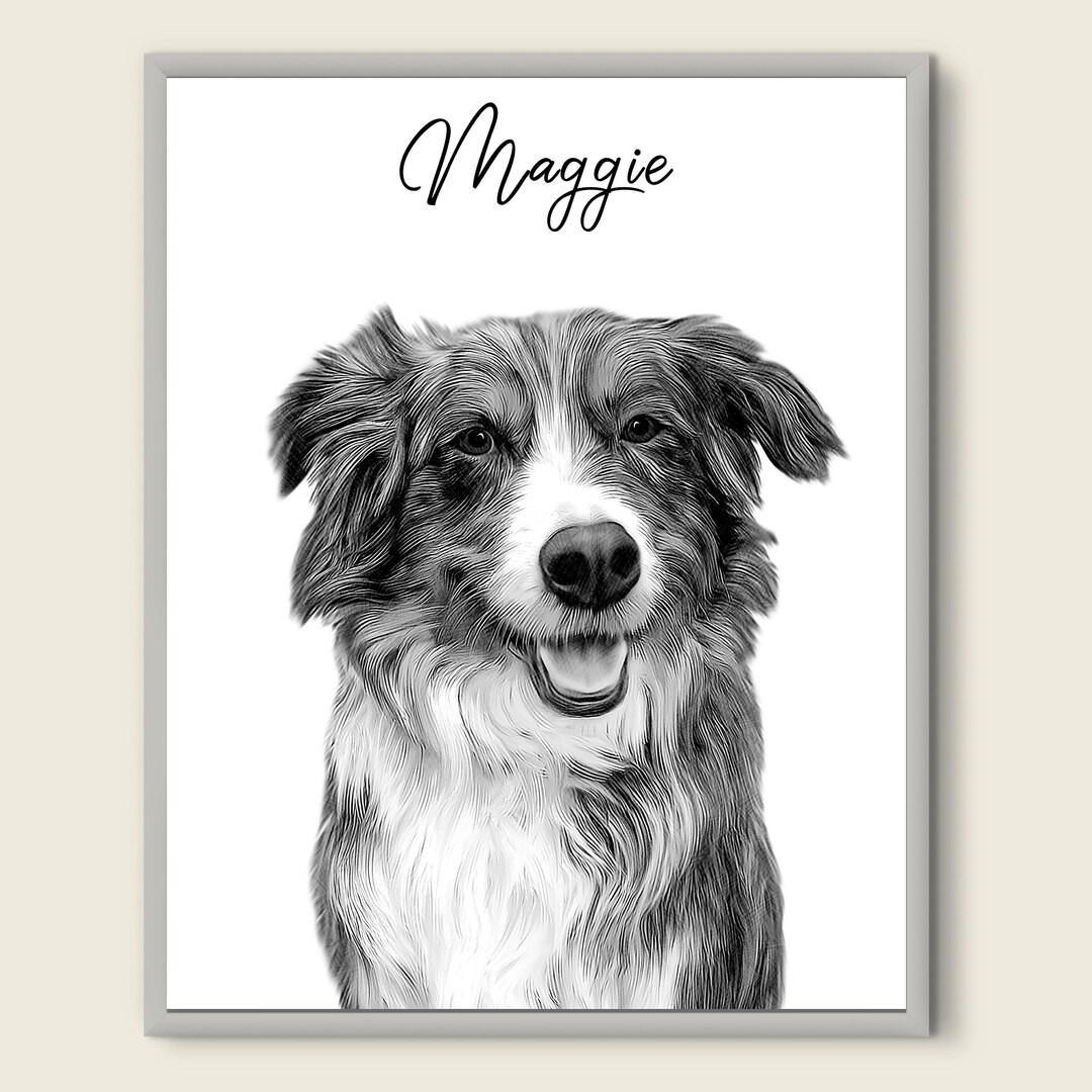 Custom Pet Sketches Memorial Drawings of Your Dog Sketches - Etsy