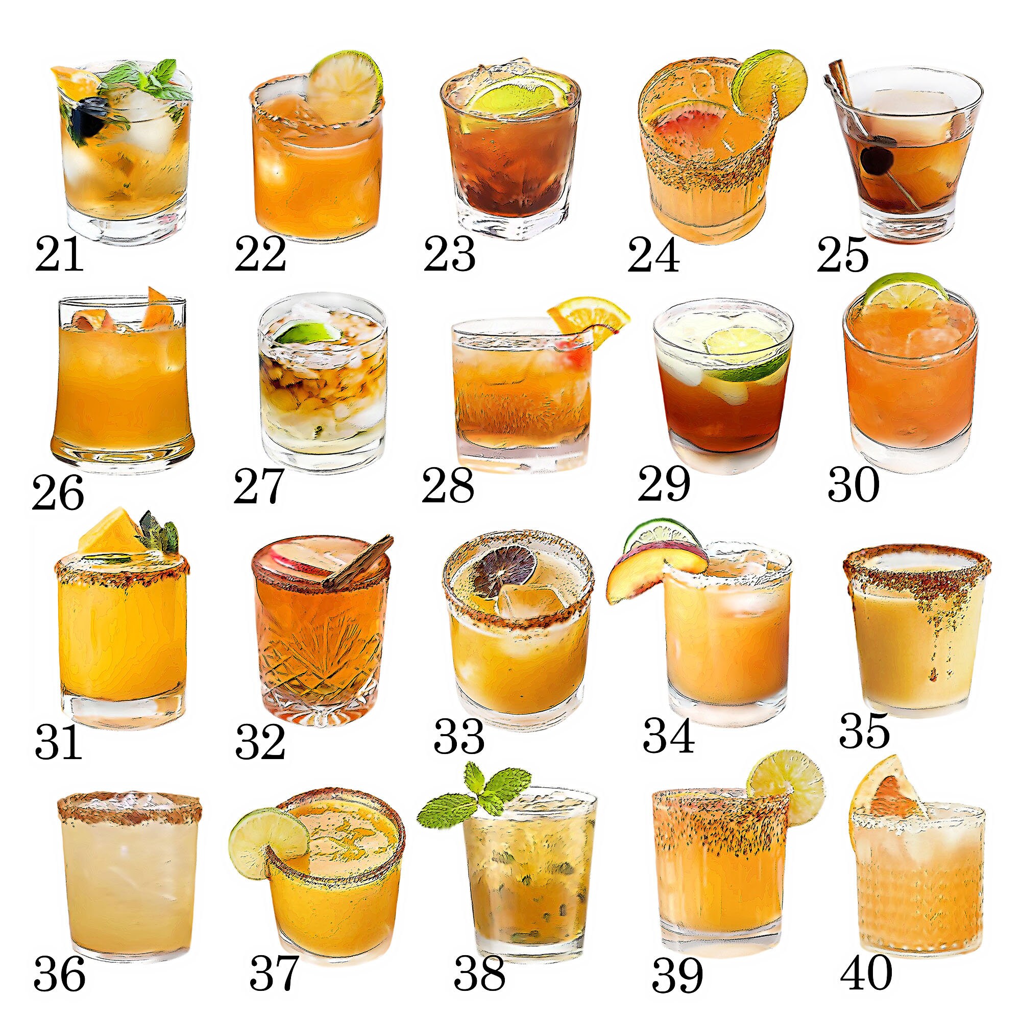 Signature Cocktails for Wedding Drink Menu Wedding Cocktail - Etsy