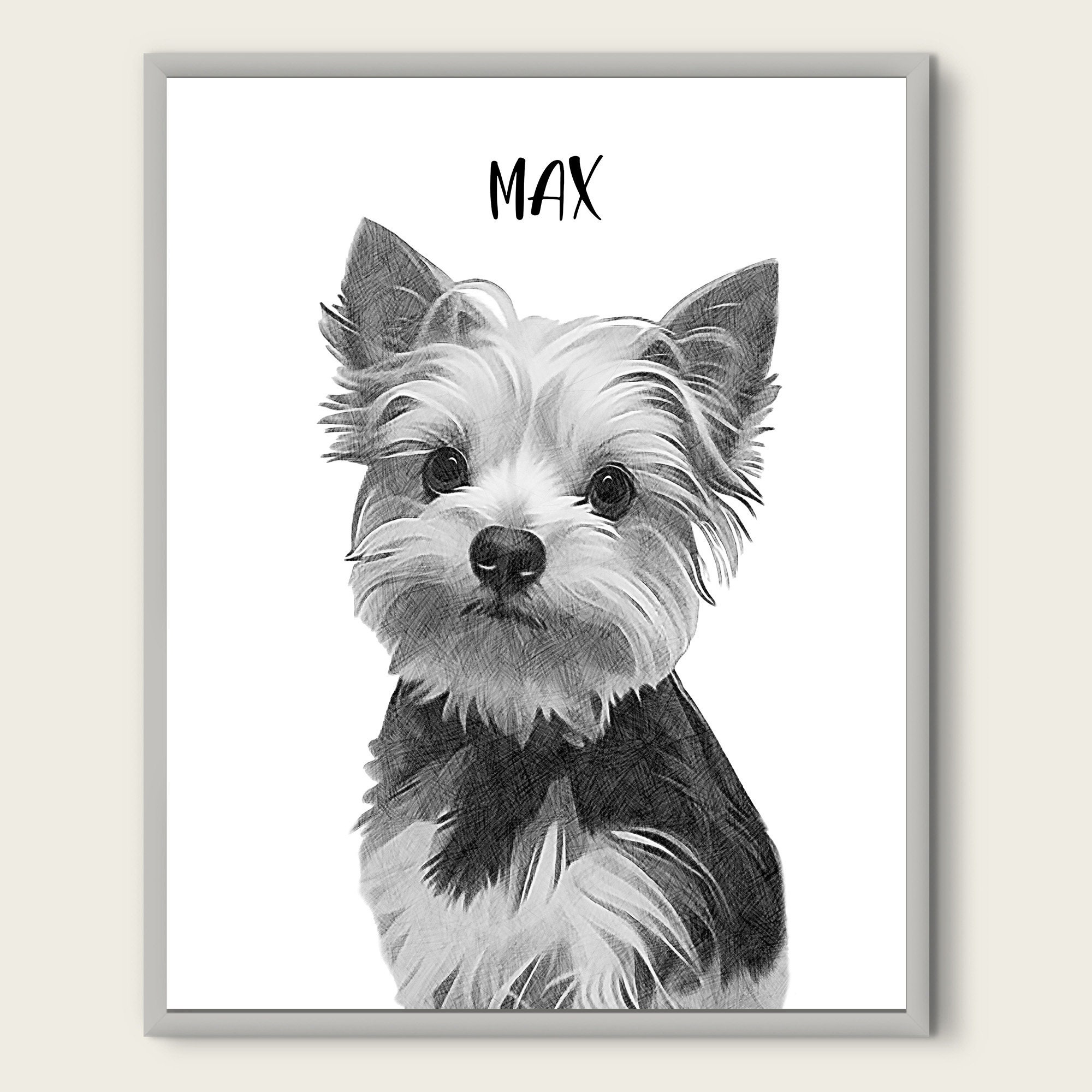 Custom Pet Sketches Memorial Drawings of Your Dog Sketches From Photos ...