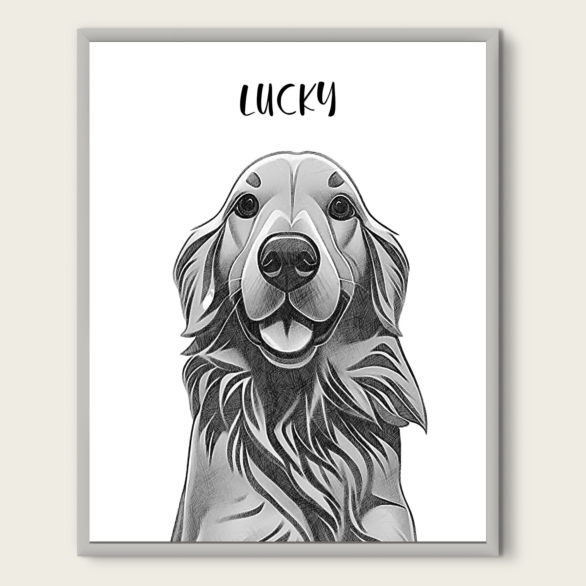 Custom Pet Sketches Memorial Drawings of Your Dog Sketches From Photos ...