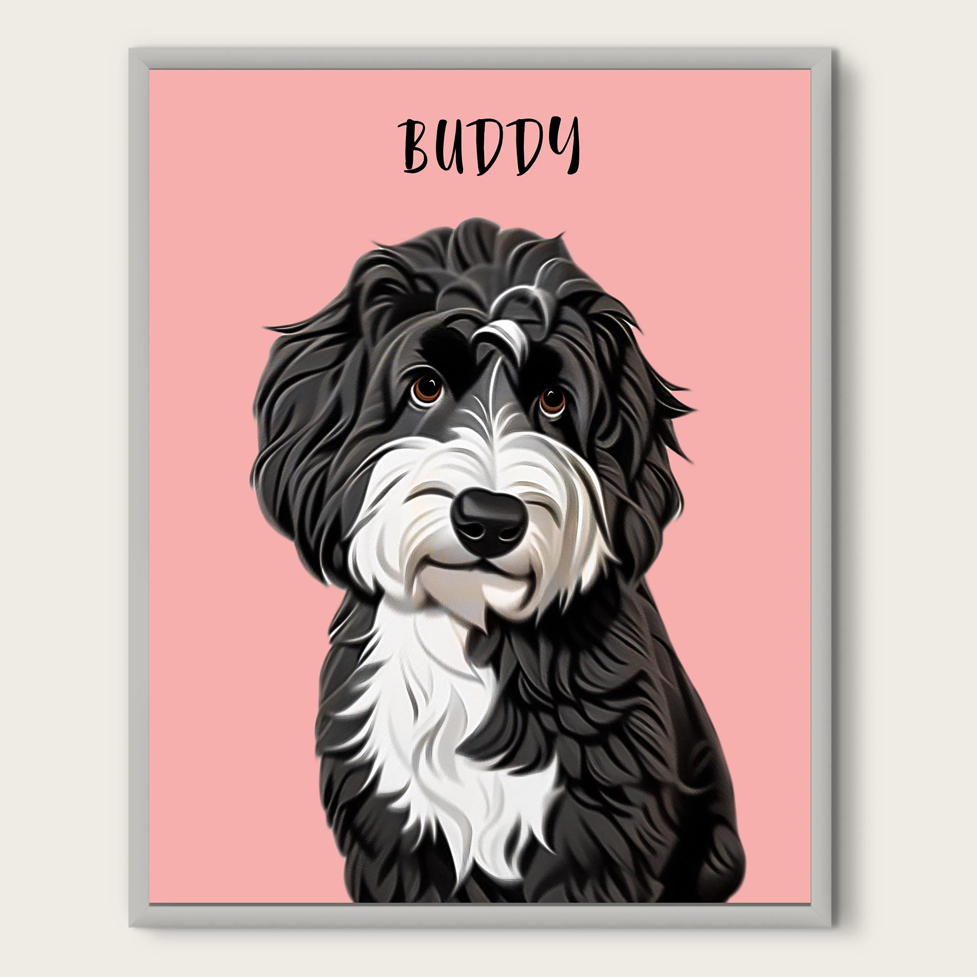 Cartoon Pet Portrait Custom Dog Portrait Cartoon Personalized Dog Art ...