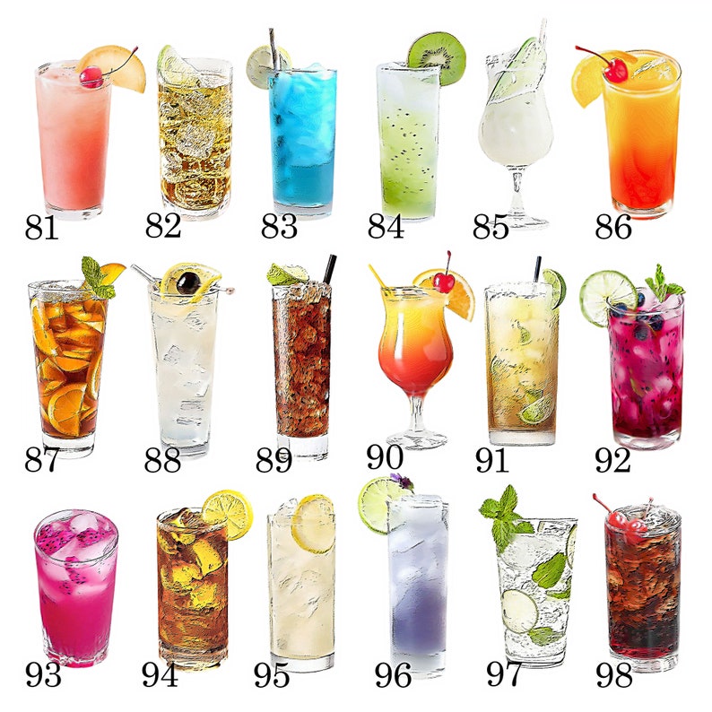 Signature Cocktails for Wedding Drink Menu Wedding Cocktail - Etsy