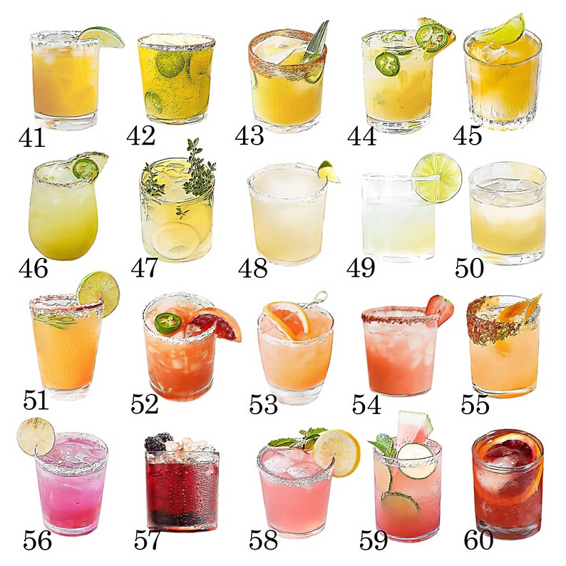 Signature Cocktails for Wedding Drink Menu Wedding Cocktail - Etsy