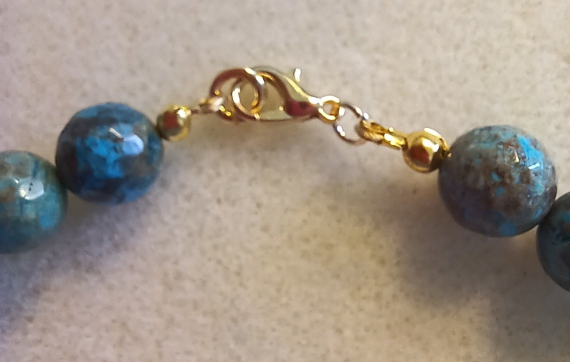 Ocean Blue Impression Jasper and Pyrite Free-form Pendant Turquoise ...