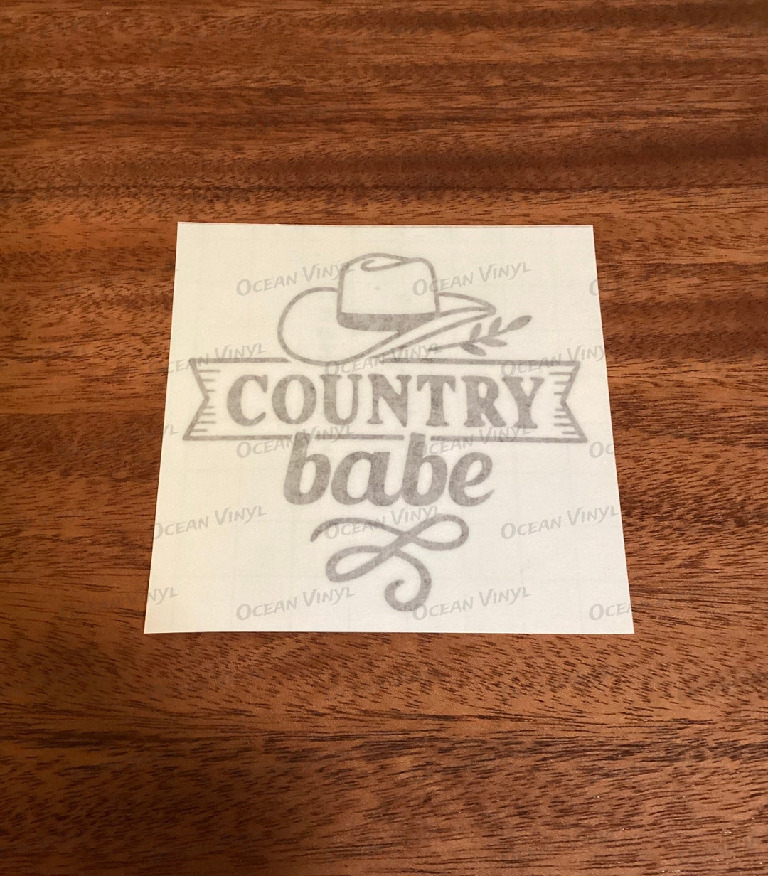 Country Babe Vinyl Decal Perfect for the Country Girl. Window Decal ...