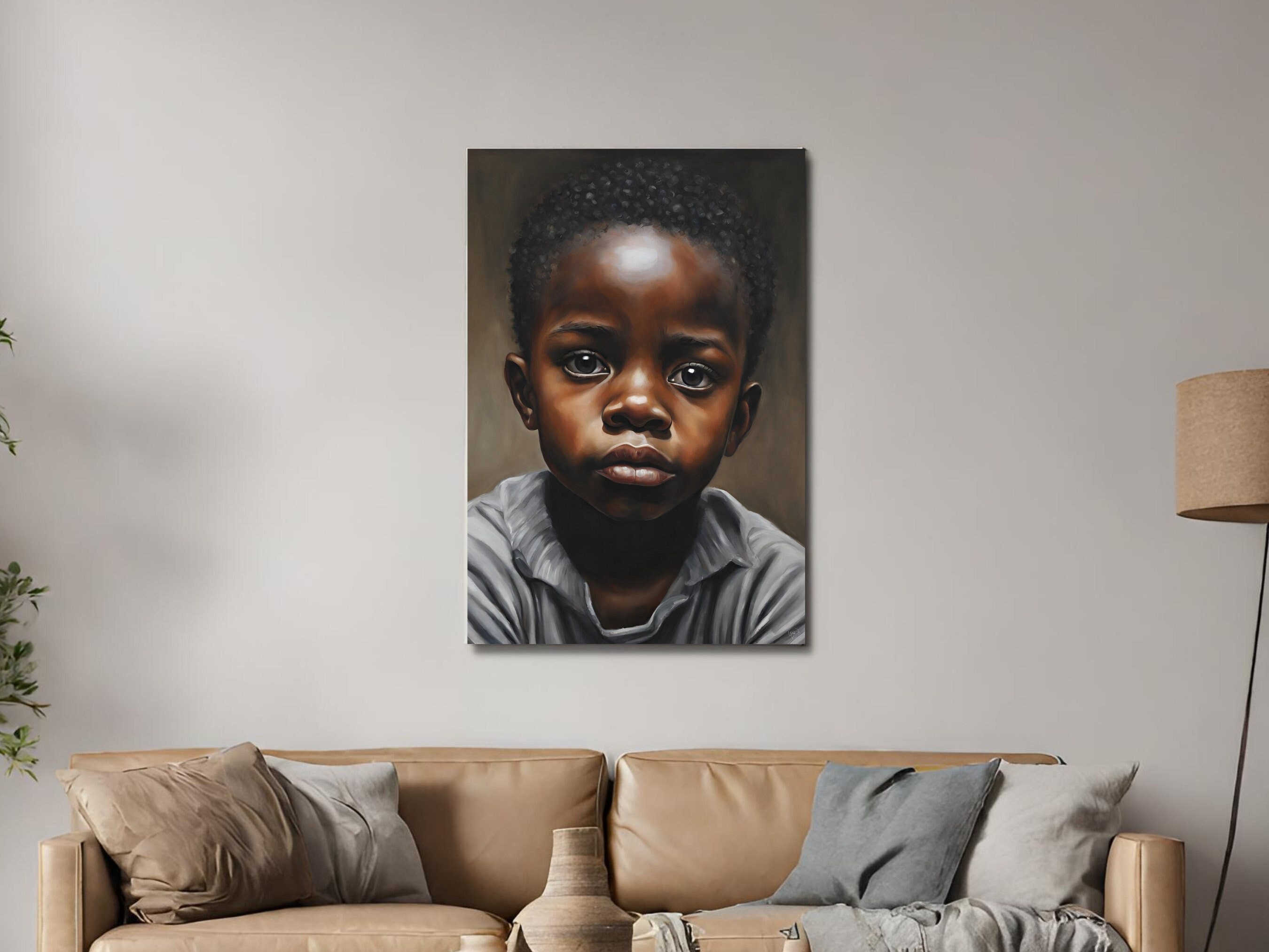 Through His Eyes Black Boy Art African American Canvas Art - Etsy