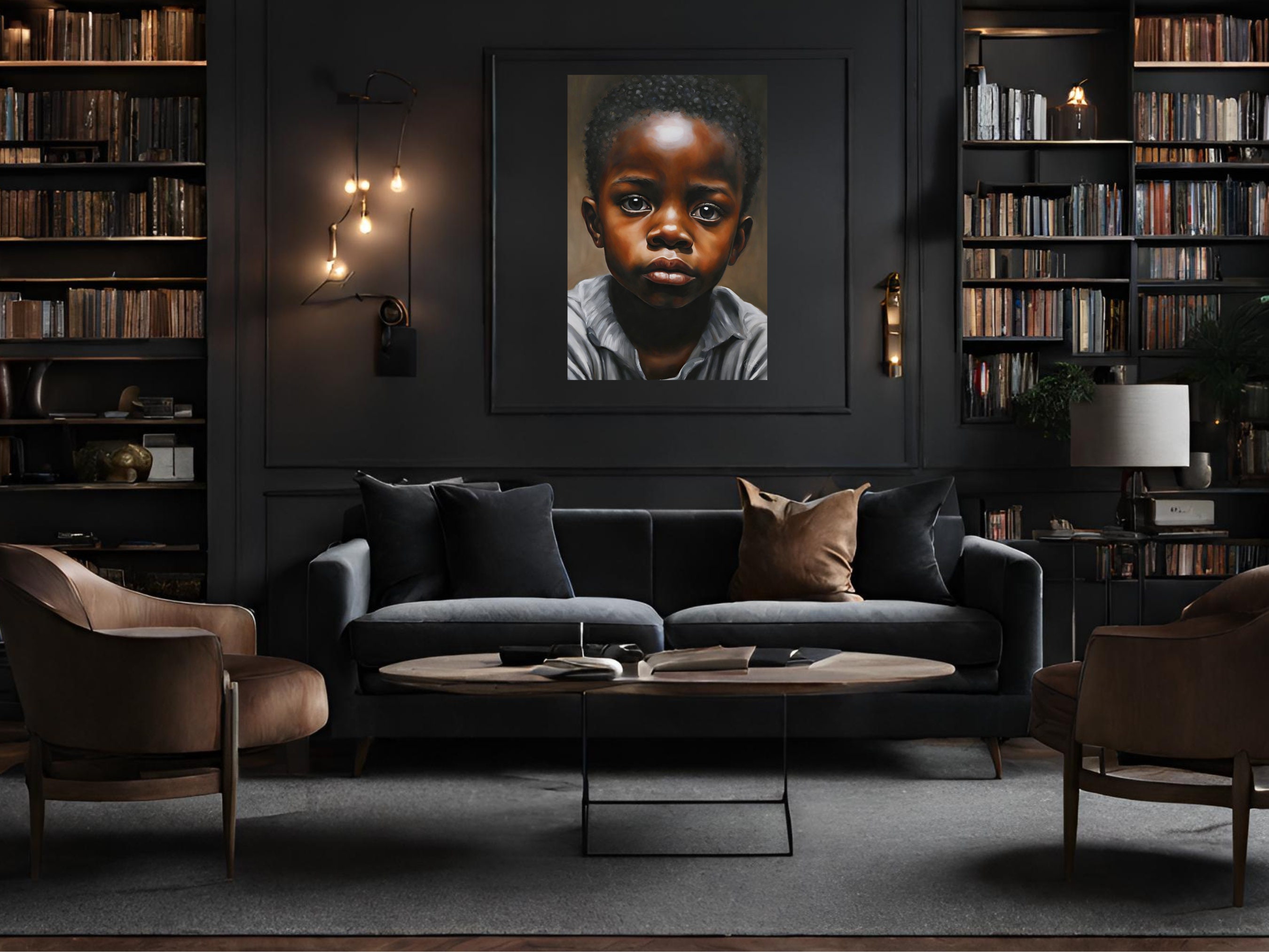 Through His Eyes Black Boy Art African American Canvas Art - Etsy