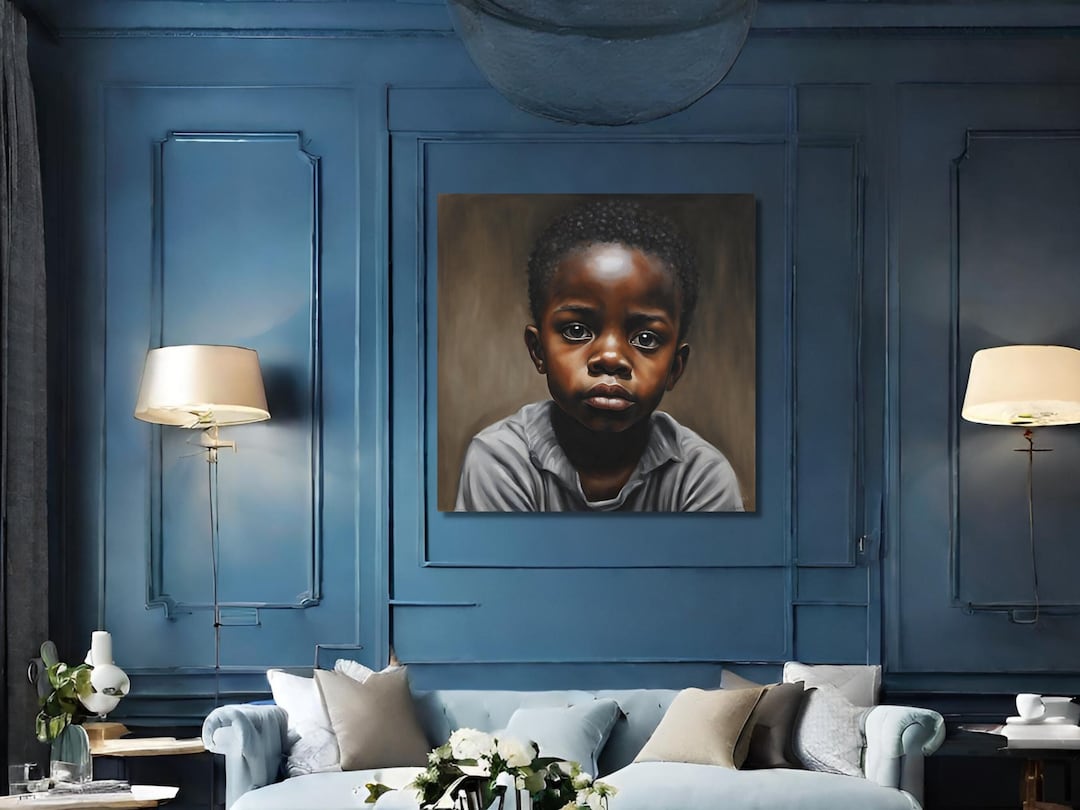Through His Eyes Black Boy Art African American Canvas Art - Etsy