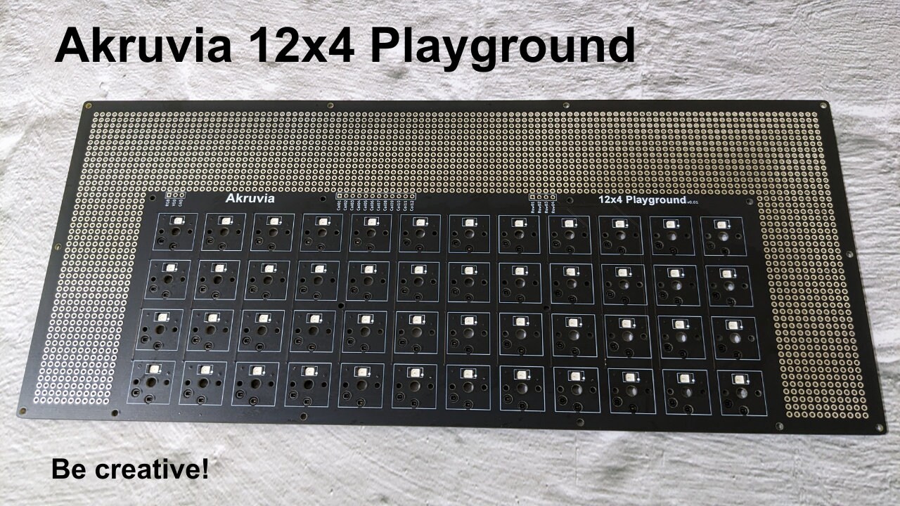 Akruvia 12x4 Playground | DIY Ortholinear Kailh Choc V1 Mechanical Keyboard | Make Your Own ...