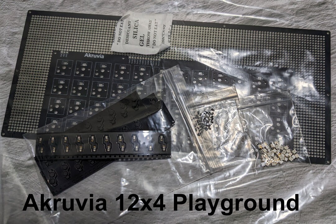 Akruvia 12x4 Playground | DIY Ortholinear Kailh Choc V1 Mechanical Keyboard | Make Your Own ...