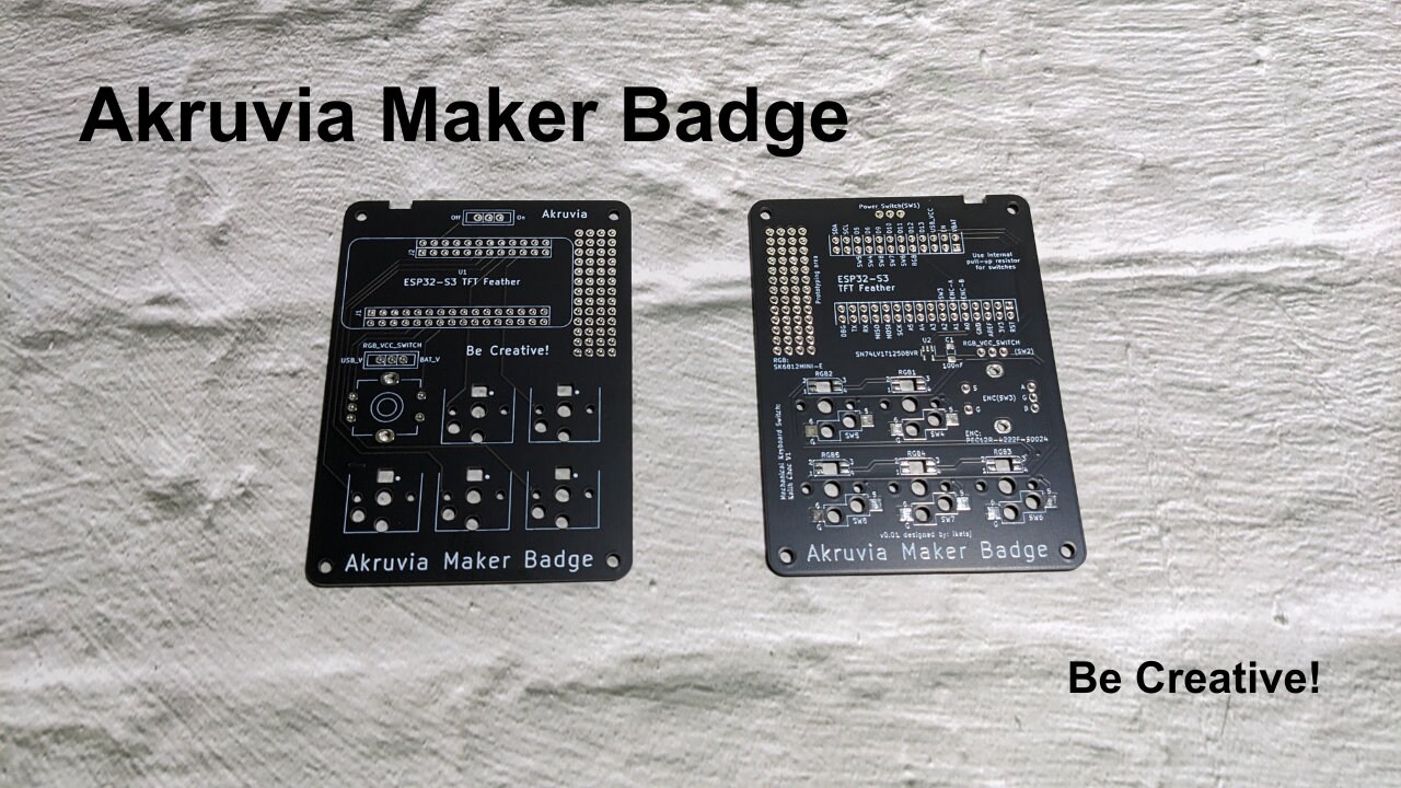 Akruvia Maker Badge Esp32 S3 Etsy