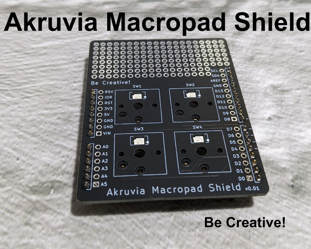 Akruvia Macropad Arduino Shield Etsy