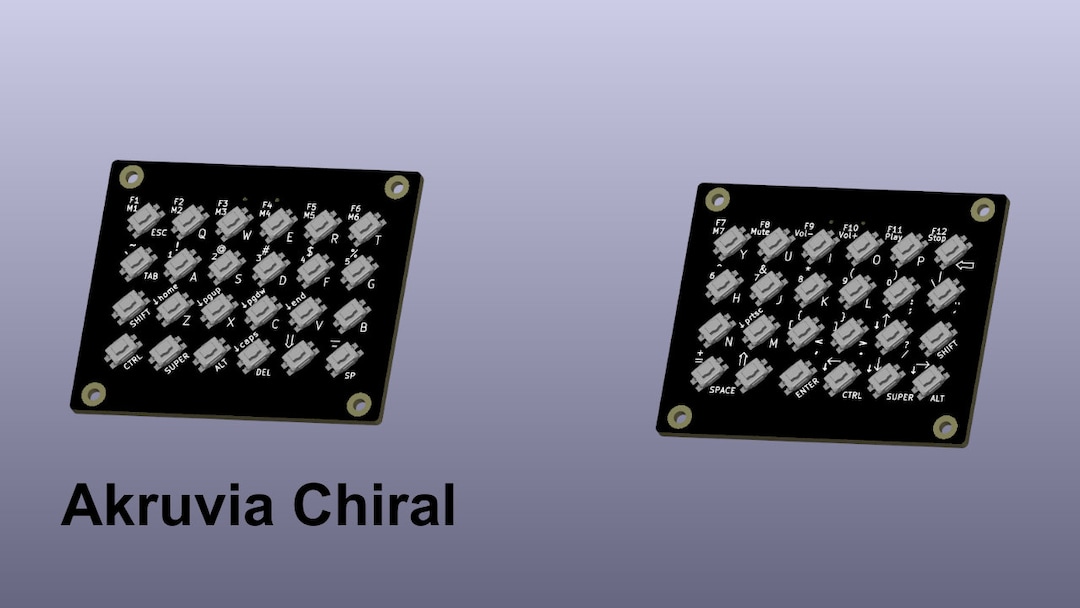 Akruvia Chiral | Small Split USB Cyberdeck UMPC Handheld Keyboard ...