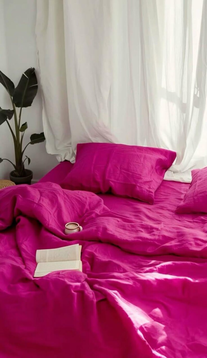 Luxury Blendmegreen Rustic Fuchsia Hot Pink Boho Three Piece Bedsheet ...
