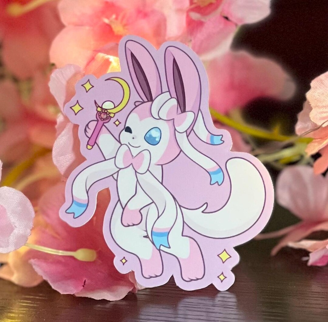 Moon Princess Sylveon Pocket Monster Inspired Vinyl Sticker - Etsy