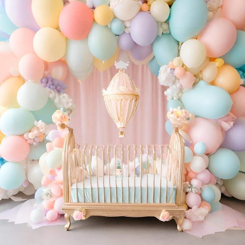 Dream Baby Party Backdrop, Pastel Colors Background, Maternity ...