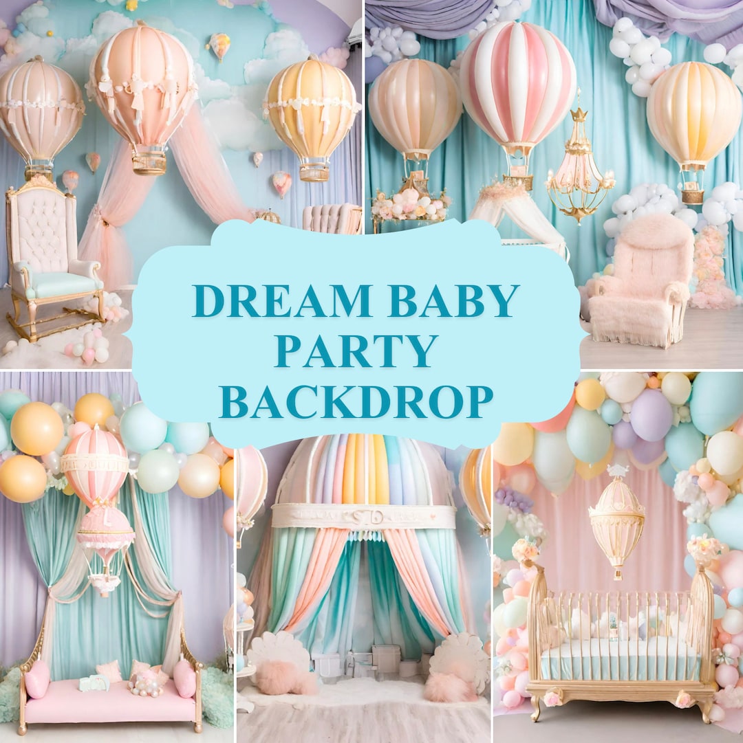 Dream Baby Party Backdrop, Pastel Colors Background, Maternity ...