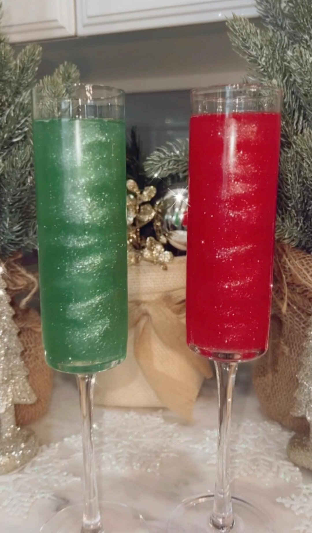 Christmas Drink Glitter, Red and Green Beverage Glitter, Cocktail ...