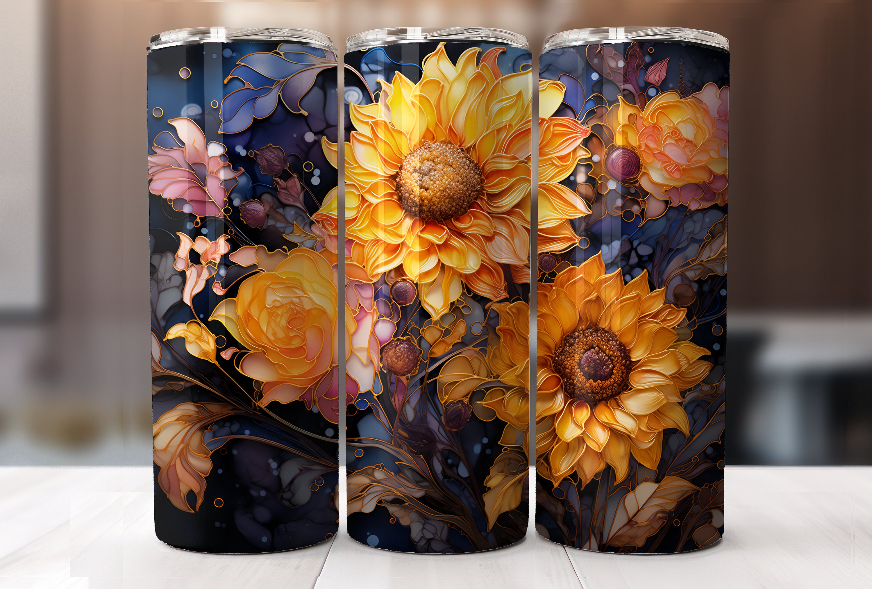 Sunflower BUNDLE 20 Oz Skinny Tumbler Sublimation Design - Etsy
