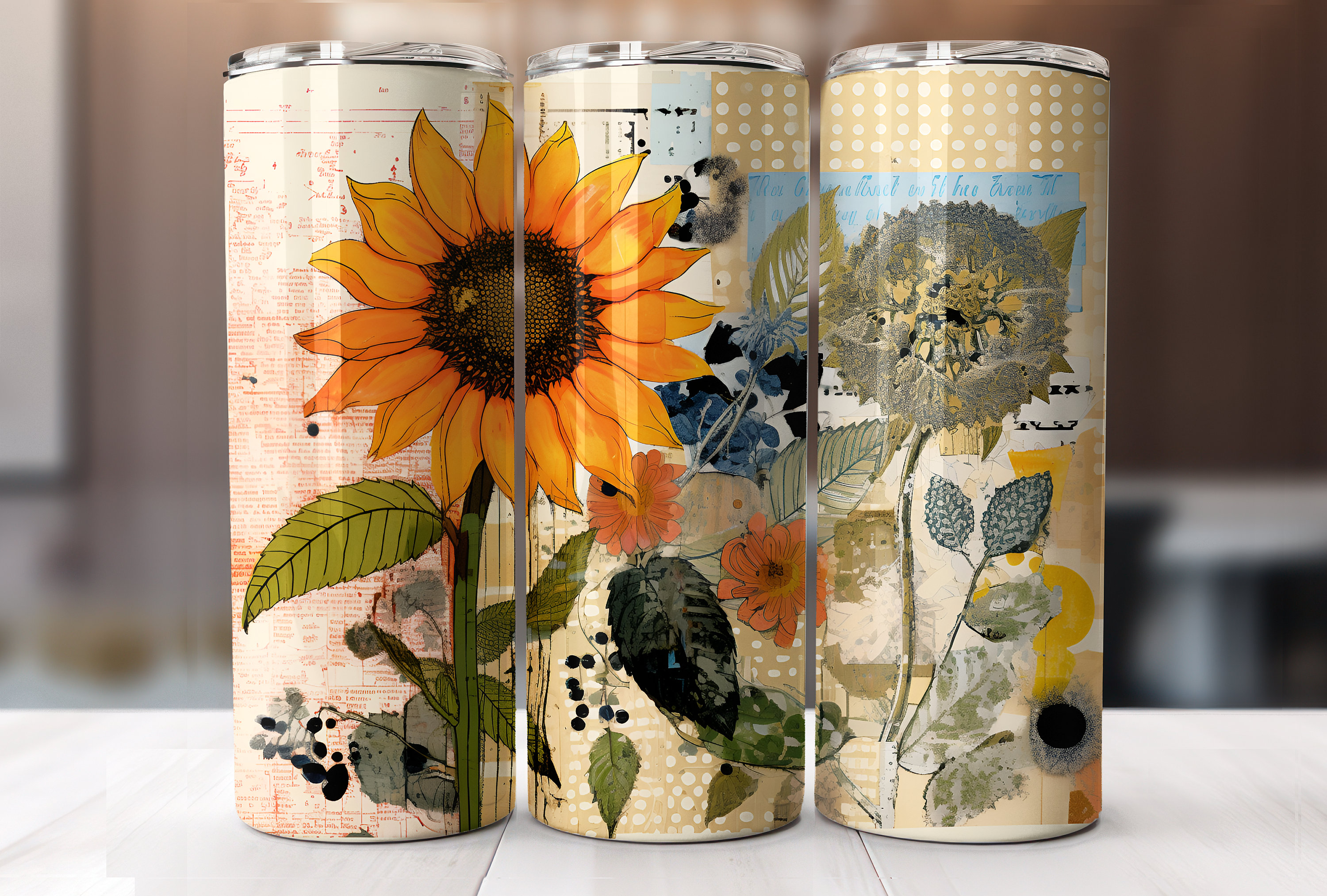 Sunflower BUNDLE 20 Oz Skinny Tumbler Sublimation Design - Etsy