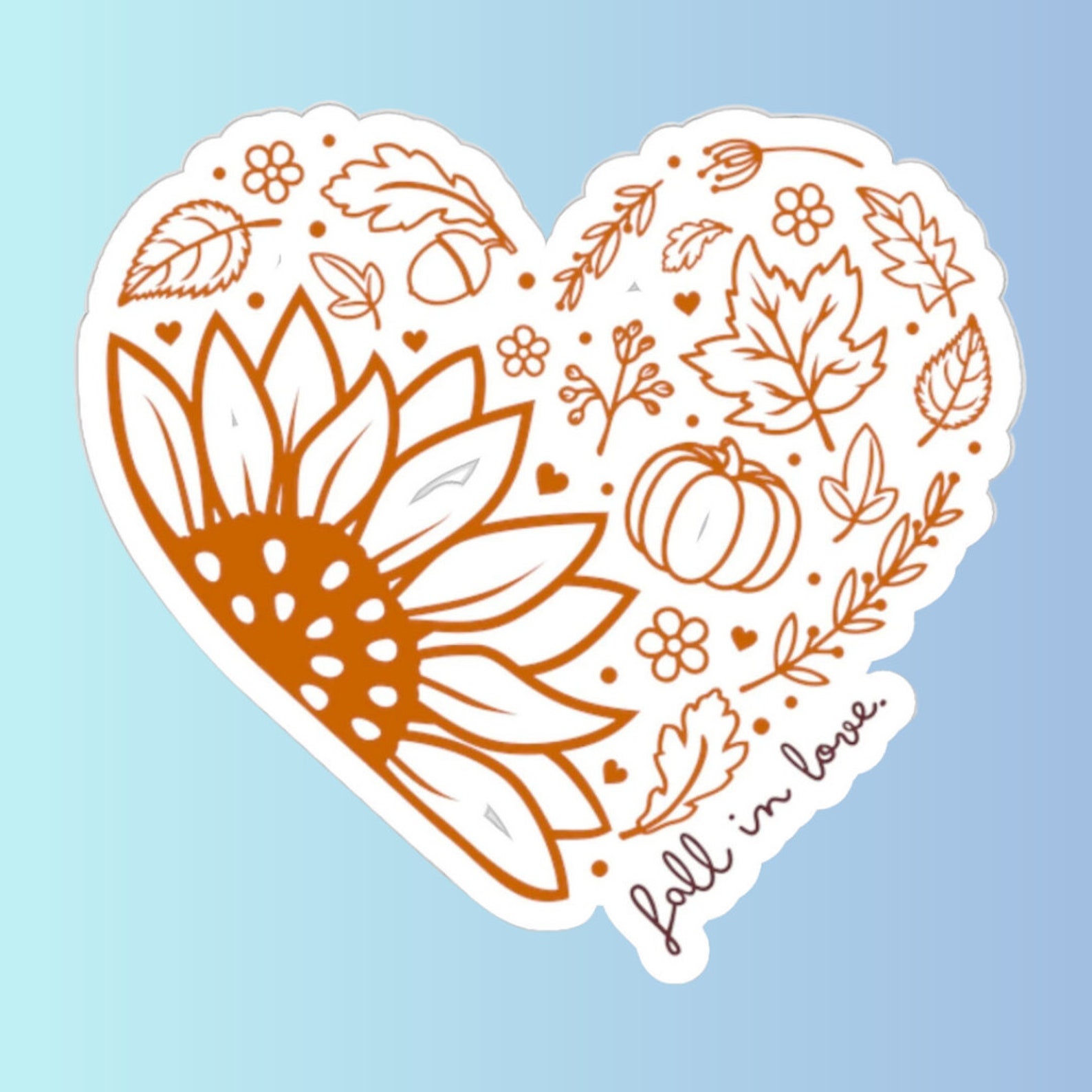 Fall in Love Sticker | Fall Sticker | Gift for Her - Etsy