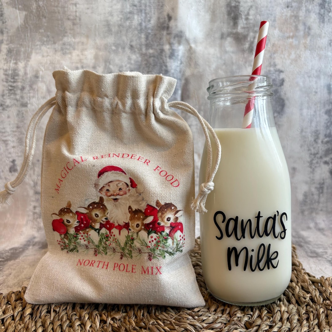 Magic Reindeer Food & Santas Milk Bottle Milk for Santa Reindeer Food ...
