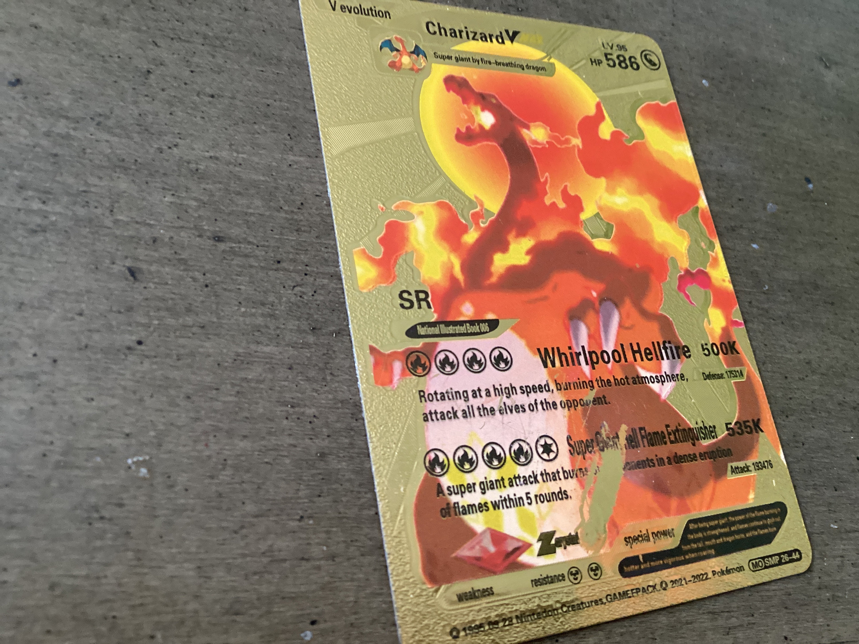 Charizard Vmax V Evolution LV 95 Scratched Rare Card - Etsy