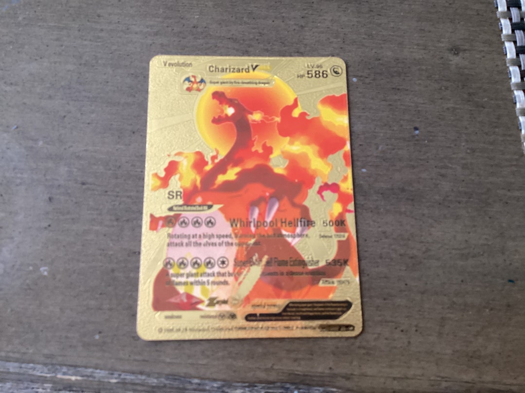 Charizard Vmax V Evolution LV 95 Scratched Rare Card - Etsy