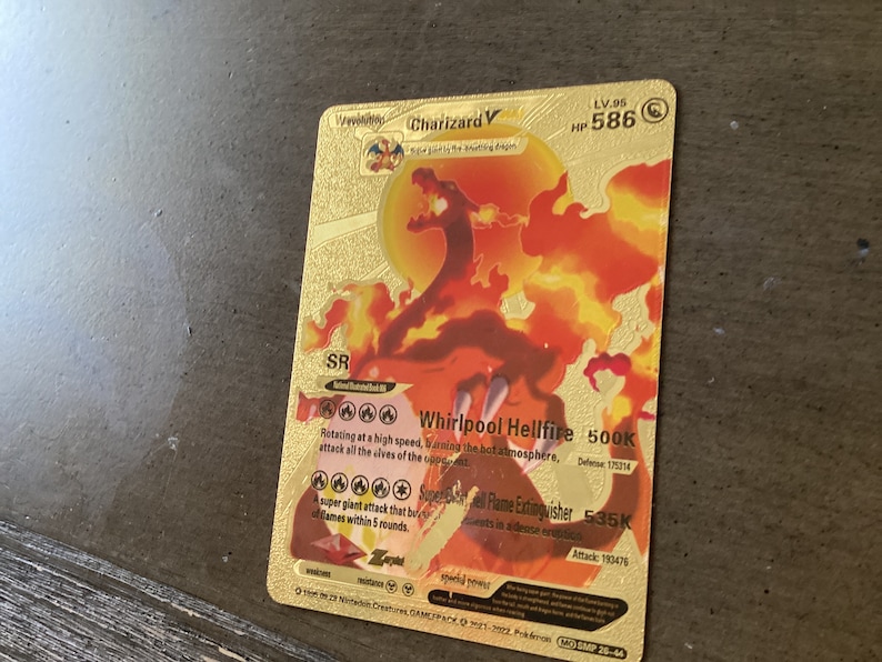Charizard Vmax V Evolution LV 95 Scratched Rare Card - Etsy