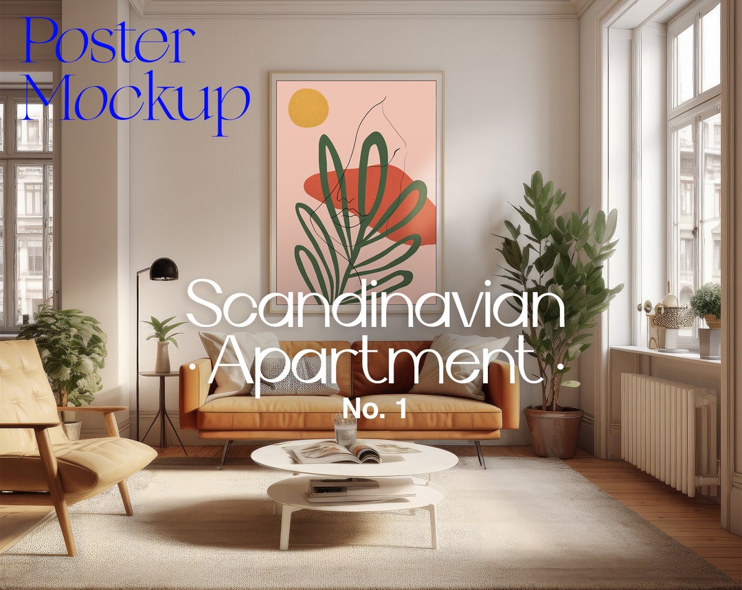 Frame Mockup Home Interior, Modern Poster Digital Art Print, Photoshop ...
